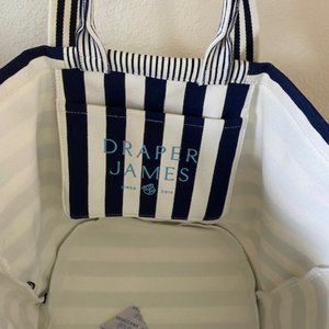 Draper James | Bags | Draper James Large Canvas Tote Bag Awning Stripe ...